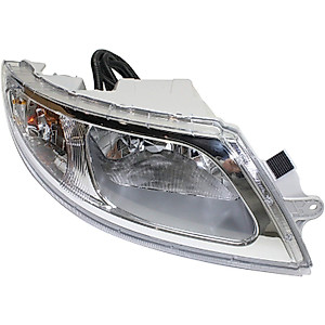 Evan Fischer Headlight Set Compatible with 2002-2016 International 4400LP 4400 Left Driver and Right Passenger Side Halogen With bulb(s)