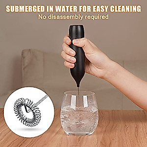CIRCLE JOY Rechargeable Milk Frother, Handheld Electric Milk Frother, Electric Coffee Whisk, Mini Coffee Mixer for Milk, Macha, Cappuccino and Chocolate
