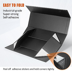 Trading Card Storage Box, Baseball Card Storage Box Holds 900+ Sport Cards or 200 Toploaders, Fits Football, Basketball, Hockey, Gaming & Trading Cards, Black, 13x4x3 inches