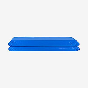 KinderMat, 5/8" Thick with Pillow Section, 4-Section Rest Mat, 45" x 19" x 5/8", Red/Blue, Great for School, Daycare, Travel, and Home, Made in The USA