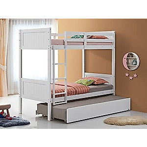 Orbelle Trading ORBELLE BUNKBED 7278 Bunk, Twin, White
