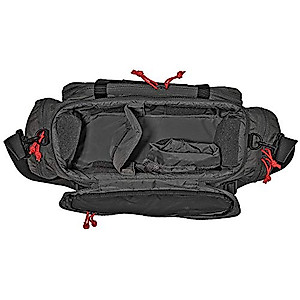 Grey Ghost Gear Range Bag, Black with Red Zipper Pulls, Range Bag