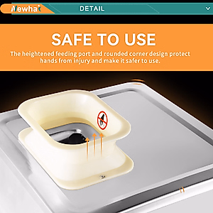 Newhai Upgraded Meat Cutter Machine, Commercial 3.5mm Electric Meat Slicer Shredded Cutting Machine, Stainless Steel 350lb/h, for Slices Strips Cubes (Meat thickness: 3.5mm)