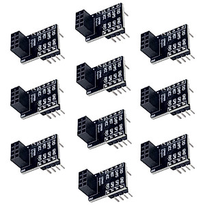 Stemedu ESP8266 ESP-01 Adapter ESP01 Breakout Board for ESP01S Wireless Serial WiFi Transceiver Network Module, Combo 10.