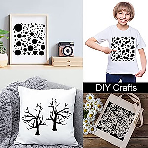 14 Pcs Layering Mixed Media Stencils Leopard Diamond Spirals Cubist Templates Geometric Patterns Stencils for Painting on Walls Canvas DIY Craft Scrapbooking Stamp Decor Card Making (6x6inch)