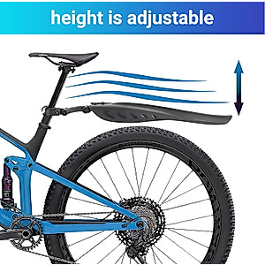 Winmoom Adjustable Bike Fender Set for 22"/24"/26"/27.5"，3 Parts-Universal Full Cover Thicken Widen Bicycle Mudguard Set Front/Rear Mud Guards Fit for MTB Mountain Road Bike
