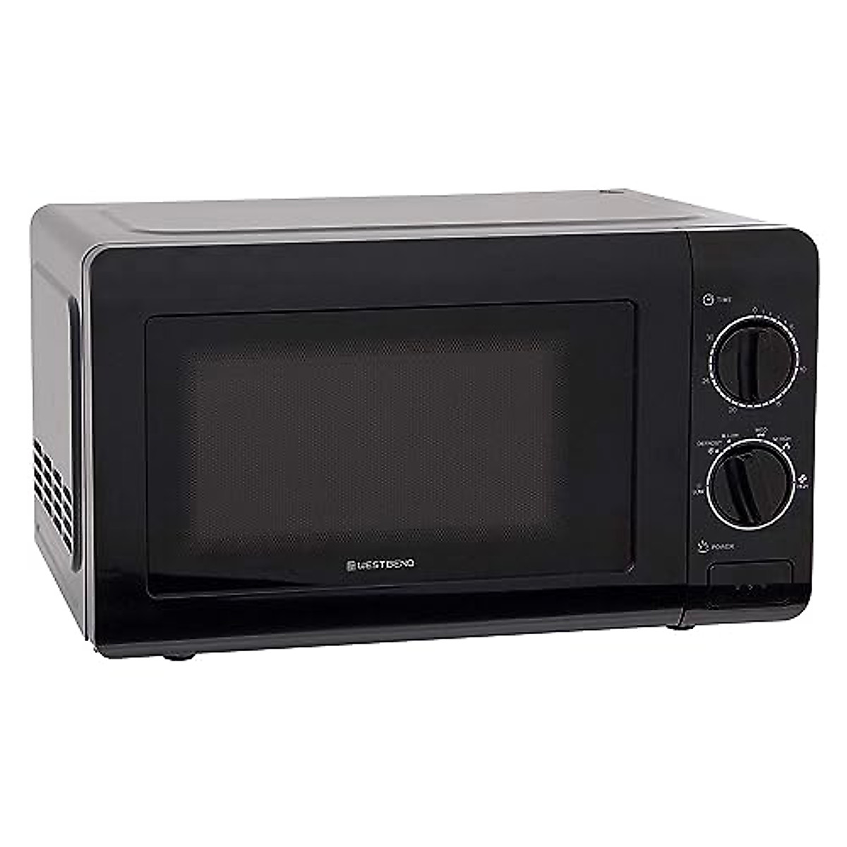 West Bend WB0700MWMVB Microwave Oven 700-Watts Compact Mechanical with 5 Power Settings, Defrost, Full Range Temperature Control and Glass Turntable, 0.7-Cu.Ft, Black