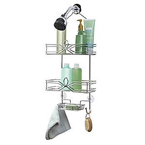 Richards Homewares Aria 3-Tier Shower and Bath Caddy with Soap Dish, 11 x 4.9 x 25.4-Inch, Chrome