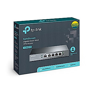TP-Link Safestream Multi WAN VPN Router | 1 Gigabit WAN+3 Gigabit WAN/LAN+1 Gigabit LAN Port | IPsec/L2TP/PPTP VPN Supported| SPI Firewall | DoS Defense | Lightning Protection(TL-R600VPN)