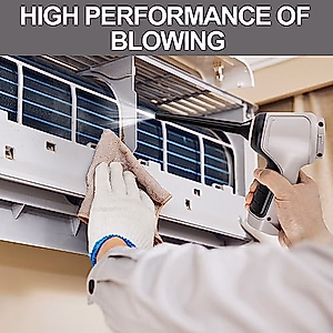 PeroBuno Electric Rechargeable Air Duster for Computer Cleaning- Mini Vacuum Portable for Car- Cordless Handheld Vacuum- Compressed Air- Keyboard Cleaner- Canned Air Spray 3-in-1