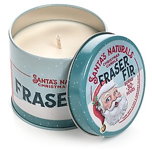 Santa's Naturals Fraser Fir Christmas Candle Gift Set | Authentic Pine Fragrance | Stocking Stuffers | Each Candle Burns 14+ Hours | Made in USA | Soy and Beeswax Blend with Essential Oils