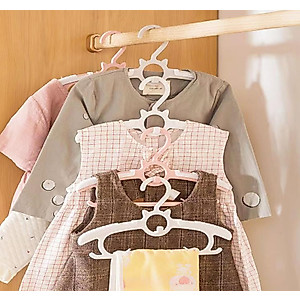 Gencuoir Baby Nursery Closet Hangers, Ultra Thin Non-Slip and Extendable Laundry Infant Pant Hanger for Newborn Clothes 30pcs11“-14‘’ Adjustable Children Coat Hanger for Girl Boy Toddler Kids Child