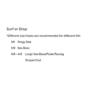 High Low rig High Carbon Steel Octopus 4/0 Hooks Berkley 60lb Surf or Deep Drop Salt Water hi Low rigs Boat hi lo rigs Made in USA