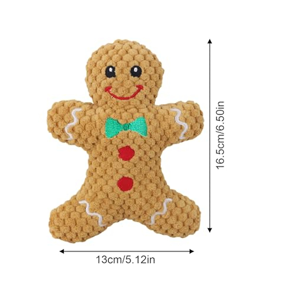 Stuffed Christmas Dog Toys, Cute Christmas Themed Squeaky Dog Toy, Puppy Gingerbread Man Chew Toys, Puppy Chew Santa Toys, Puppy Chew Toys Soft Pet Toys Tough Dog Chew Toys for Aggressive Chewers