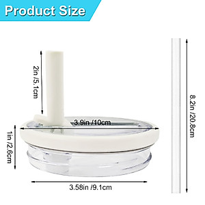 40 oz Tumbler Flip Straw Lid Replacement for Stanley Quencher, 2 Pack Tumbler Lids with 2 Straws for Stanley 40 OZ, Leakproof Tumbler Lids Covers for Stanley Cup, Black (Black)