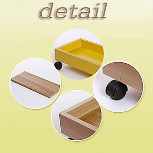 YGCBL Multifunction Portable Hand Trucks,Trolleywood Platform Dolly Transport Roller Dollies Solid Wood 3-Sided Guardrail Movable Base Universal Wheel 40Kg Capacity, 7 Colors,White