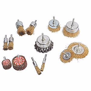 YaeCCC 13 Pcs Wire Brush Wheel Cup Brush Set Wire Brush for Drill 1/4 Inch Shank for Drill Rust Removal Steel Wire Wheel for Drill Attachment