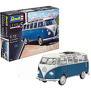 Revell 07009 Volkswagen T1 Samba Bus Model Kit, 1:16 Scale 27.2 cm, Multi-Color, 223
