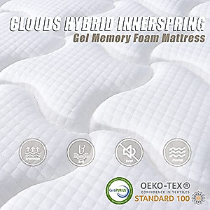 FLEXPEDIC Deep Sleep Queen Mattress 10 Inch Hybrid Premium Pillow Top | Indulge in Luxurious Comfort with Pocket Innerspring System | Made in USA | CertiPUR-US & OEKO-TEX Certified | Delivery in a box