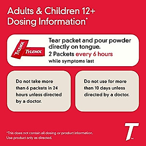 Tylenol Extra Strength Dissolve Packs with Acetaminophen for Pain & Fever, Berry, 32 Count (Pack of 1)