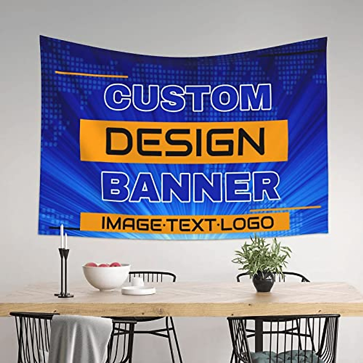 Custom Banner for Birthday Party Backdrop Home Customized Personalized for Tapestry Banners Picture Decoration Customize Backdrop with Image Design Your Own Logo Picture Photo Text