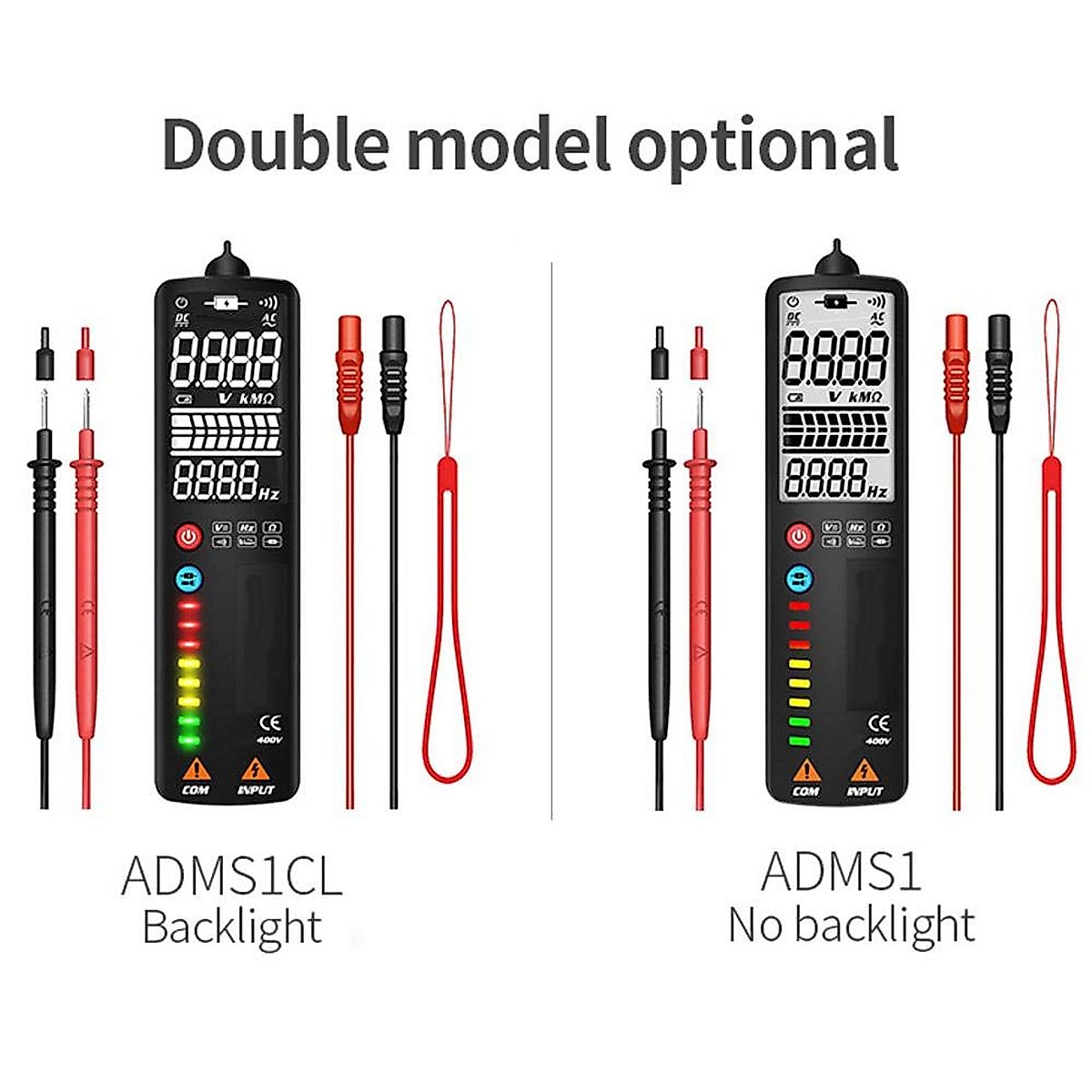 Digital Multimeter Dual Mode LCD Non Contact Voltage Detector 2000 Digits AC/DC 400V Auto Range Voltage Resistance Frequency Tester Electrical Tester Meter