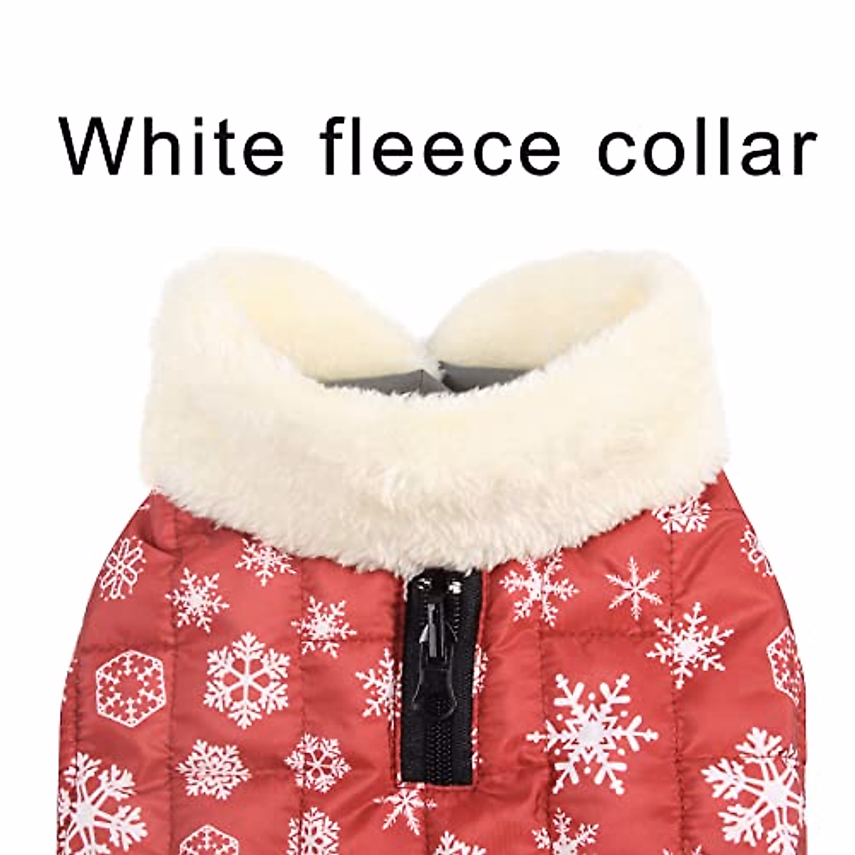 JoyDaog Reflective Belt Dog Coats for Small Dogs,Reversible Warm Puppy Jacket for Cold Winter,Christmas Red S