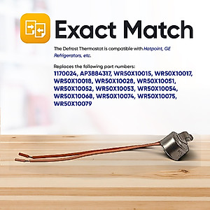 DR Quality Parts Replacement Part for WR50X10068 Defrost Thermostat -For GE Refrigerators (AP3884317, PS1011716)