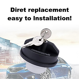 gunhunt 1 PC Locking Gas Cap, Fuel Tank Lock, Fuel Cover Replace #77300-47020 10504, Compatible With Toyota 4Runner, FJ Cruiser, Tacoma, Tundra, Chevy Camaro, CRV (Black)