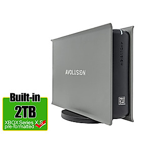 Avolusion PRO-5X Series 2TB USB 3.0 External Gaming Hard Drive (Grey) Compatible with Xbox Series X, S Game Console - 2 Year Warranty (Renewed)