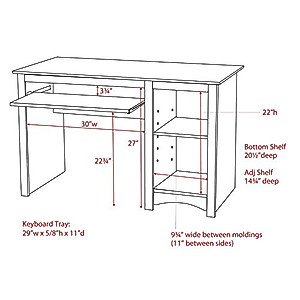 PREPAC Black Computer Desk