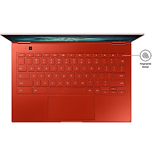 Samsung Galaxy Chromebook Tablet Touchscreen with Pen| 13.3 4K AMOLED Display| Intel i5-10210U| USB Type-C| Backlit Keyboard| Wi-Fi6| Chrome OS| Fingerprint (8GB RAM| 256GB SSD+128G SD Card) (Red)