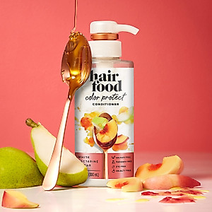 Hair Food White Nectarine & Pear Color Protect Conditioner, 10.1 fl oz, For Color Treated Hair