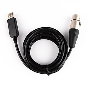 USB to DMX Interface Adapter LED DMX512 RS485 Converter Signal Level Computer PC Stage Lighting Controller Cable (6ft)