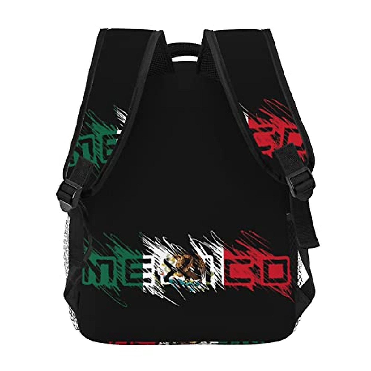 Qurdtt Mexico Flag Backpack Patriotic Mexican School Bookbag Casual Travel Laptop Daypack for Men Women Teenagers