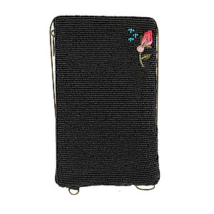 Mary Frances Flowers Gone Wild Beaded Crossbody Phone Bag, Multi