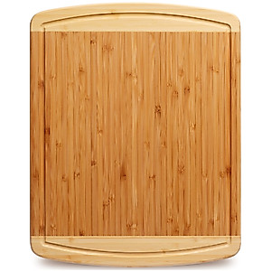 Medium Bamboo Cutting Board and Food Grade Oil Spray by Greener Chef