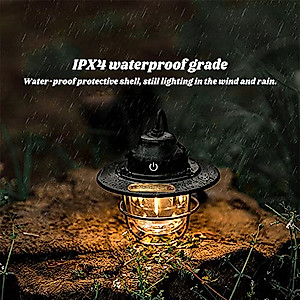 ALSODI Outdoor Camping Light, Extra-Long Endurance Lanyard Camping Light, Adjustable Brightness Tent Atmosphere Retro Hook Lantern