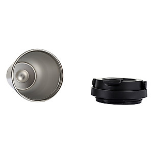 Jason&Eva 18/8 Stainless Steel Double Wall Vacuum Insulated Travel Coffee Mug with Handle/Portable Thermal Cup,Wide Mouth Tumbler with Leak Proof Lid,17oz,Black