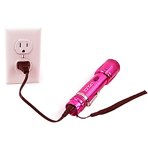 POLICE Stun Gun 1159 - Aluminum Rechargeable with LED Flashlight, Pink
