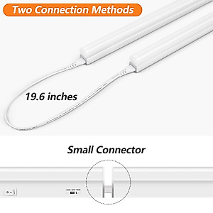 T5 LED Shop Lights 4FT, 18W 2000LM 3CCT LED Integrated Single Fixture, Linkable Ceiling Light, Corded Electric with ON/Off Switch, for Workbench Basement Garage, 4-Pack