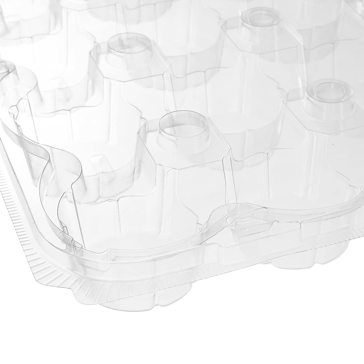 Hedume 7 Pack Cupcake Containers, 24 Counts Stackable Plastic Cupcake Boxes with Detachable Lid Perfect for Cupcakes, Muffin, BPA-free