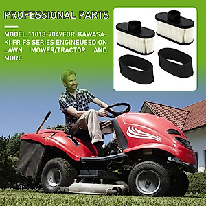 （2Pack）CFWMXG 11013-7047 11013-7049 11013-0726 Air Filter Compatible with Kawasaki FR651V FR691V FR730V FS481V FS541V FS600V FS651V FS691V FS730V 4-Cycle Engine Cleaner Lawn Mower