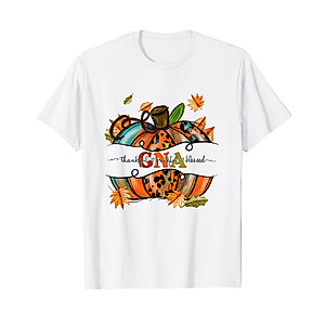 Autumn Fall Outfit CNA Thankful Grateful Blessed Pumpkin T-Shirt