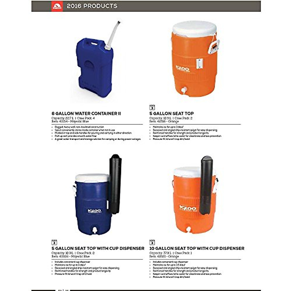 Igloo 5-Gallon Heavy-Duty Beverage Cooler, Orange