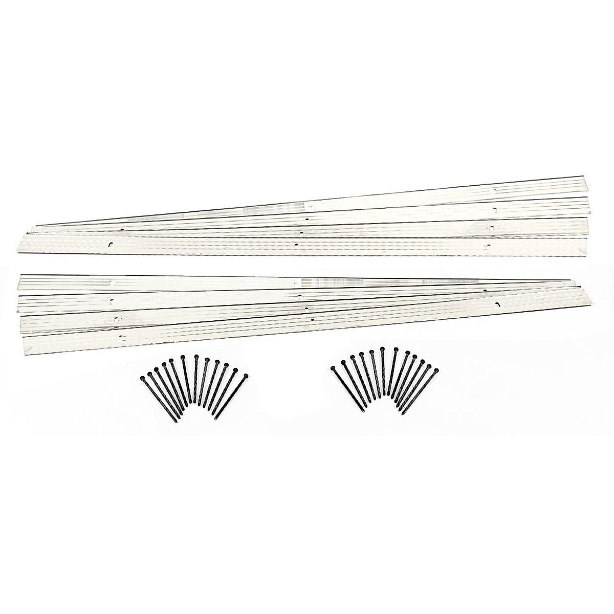 EasyFlex Aluminum Landscape Edging Project Kit, 8 Metal Garden Edging Pieces with Spikes, 48 feet, Mill