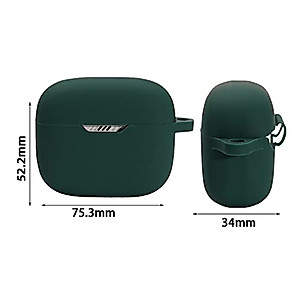 Silicone Cover for JBL Tune 230NC TWS Wireless Earphone Silicone Protective Cover, Portable Scratch and Shock Proof Cover with Carabiner(Mint Green)