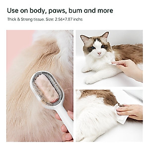 Petgravity Pet Cotton Tissue for Pet Cleaning Brush Cats Dogs Wipes for Pet Paw Eye Stains Ear Coat Extra Strong Soft Portable