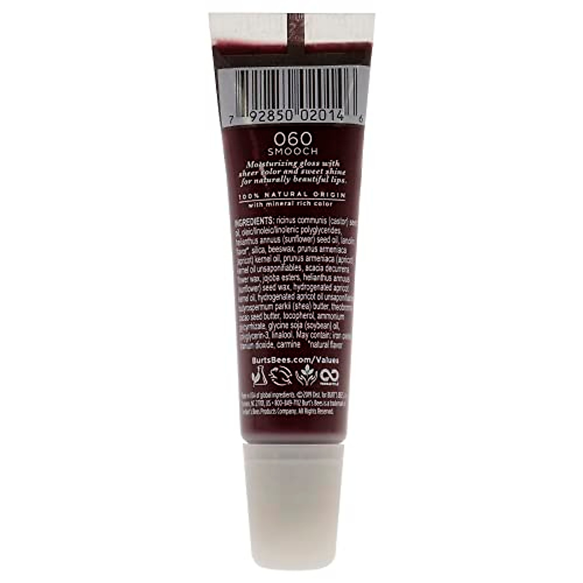 Burt's Bees 100% Natural Moisturizing Lip Shine, Smooch - 1 Tube, 0.5 Ounce