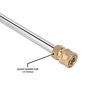 McKillans® Car Pressure Washer Extension Wand - Power Washer Wand Extension for Car Wash - Short Pressure Washer Wand Replacement - Pressure Washer Accessories & Attachments - 1/4” Quick Connect Plug